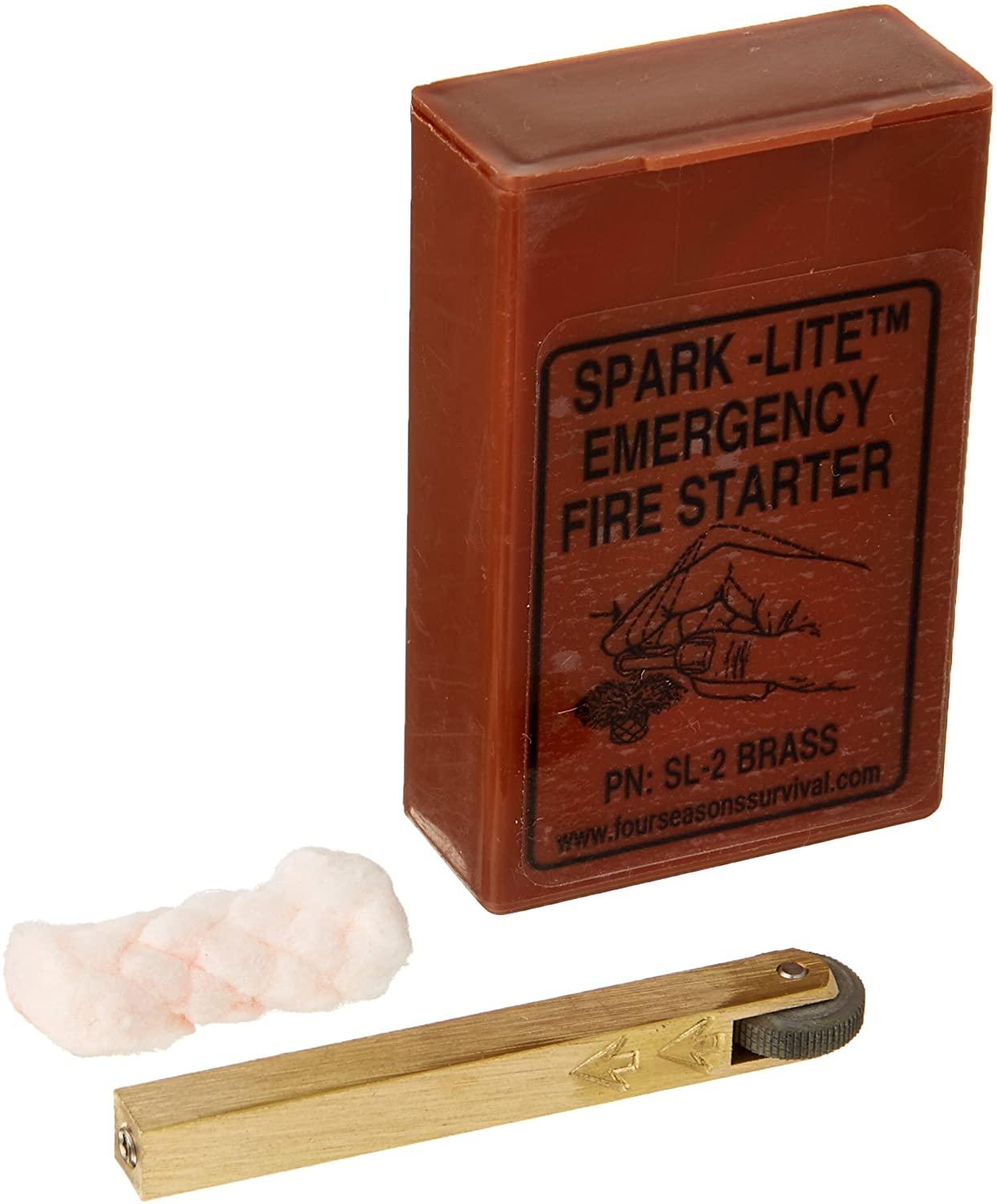 Four Seasons ‎Brass Spark Lite Fire Starter Kit - Here Comes the A