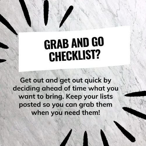 Grab & Go Checklist | Here Comes the Apocalypse
